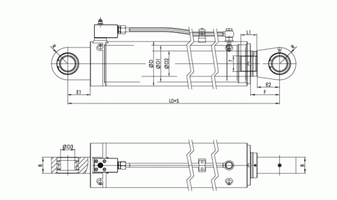 Silinder Hidrolik untuk Silinder Hidrolik Knuckle Boom Crane Hidrolik